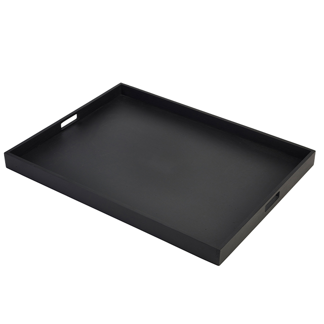 Solid Black Butlers Tray 64 cm