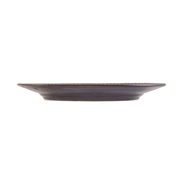 Terra Porcelain Black Fluted Winged Plate 21 cm