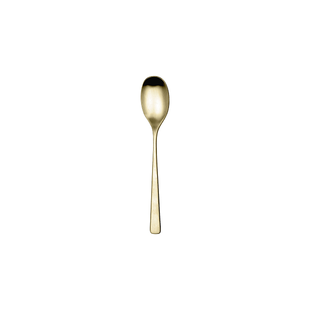 Tilia Satin English Tea Spoon in Champagne PVD 132 mm